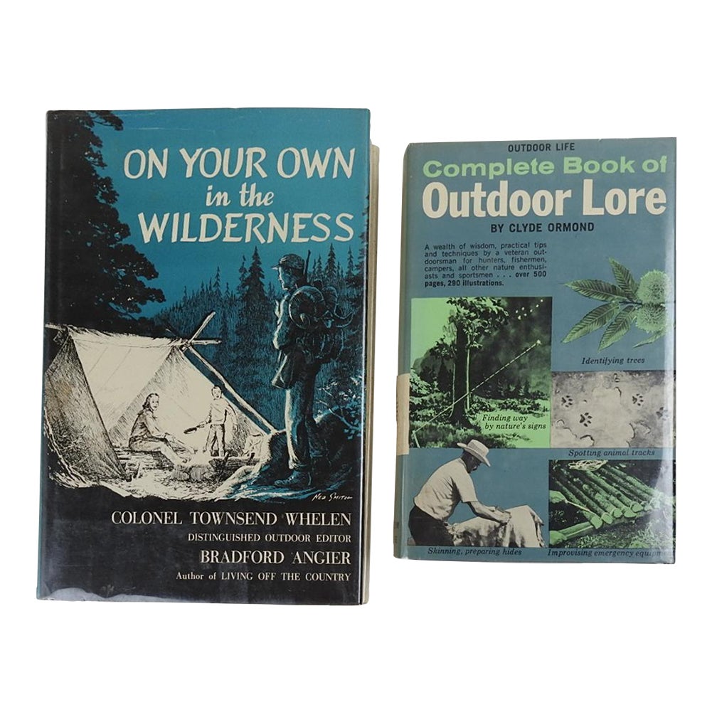Outdoor Lore Survival Wilderness Skills Books - a Pair | Chairish