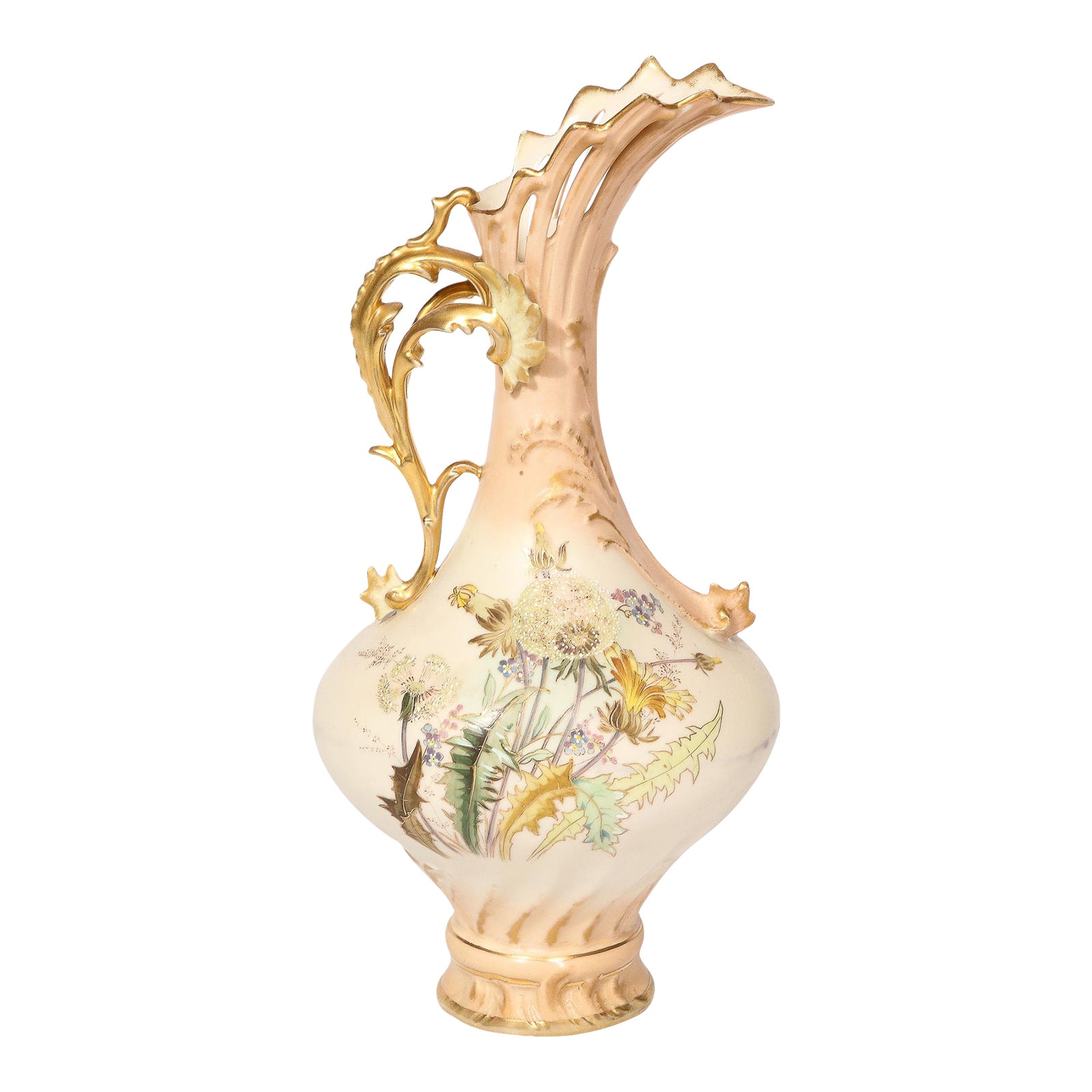 Antique Hand Painted Neoclassical Porcelain Vase by A. Stowell Boston ...