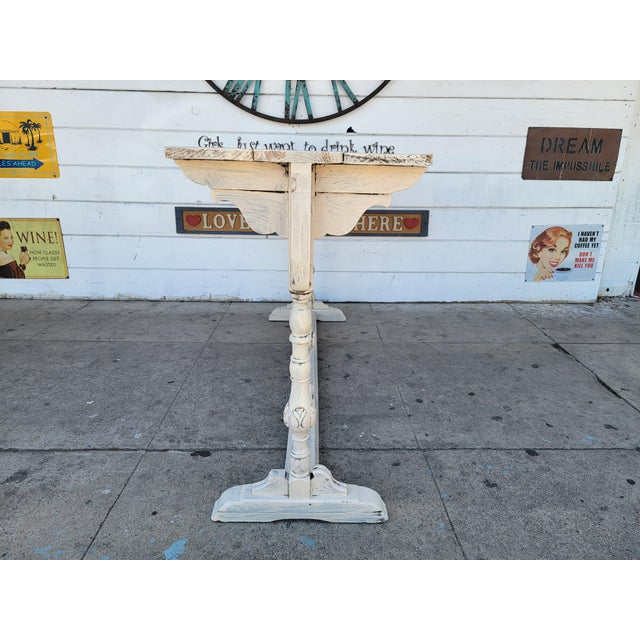 1990s Rustic Shabby Chic Wooden Console Table | Chairish