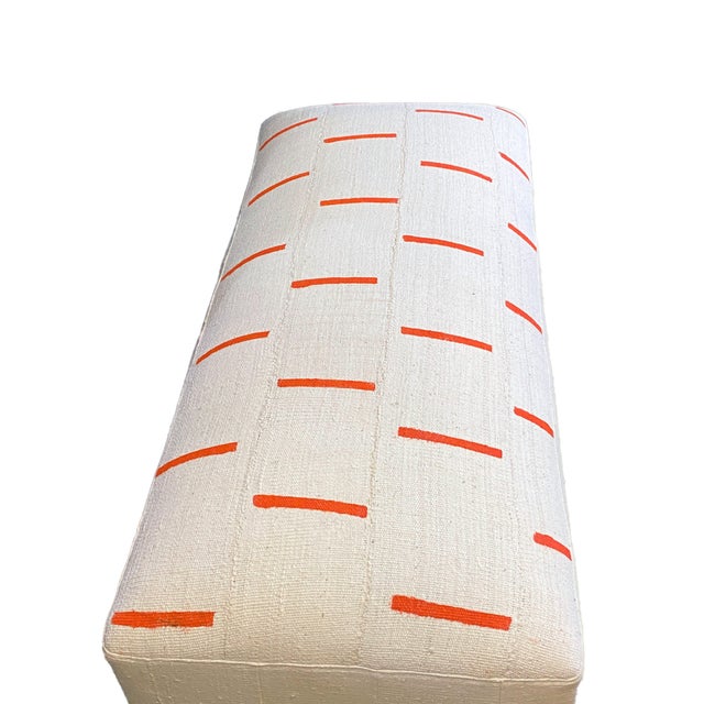 Malian Mud Cloth Bogolan Textile Ottoman /Table 50"w by 18" H | Chairish