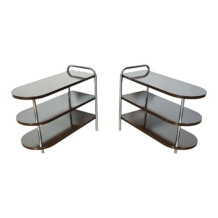 1930s Wolfgang Hoffmann for Howell No. 806 Side Tables Bauhaus - Set of 2 | Chairish