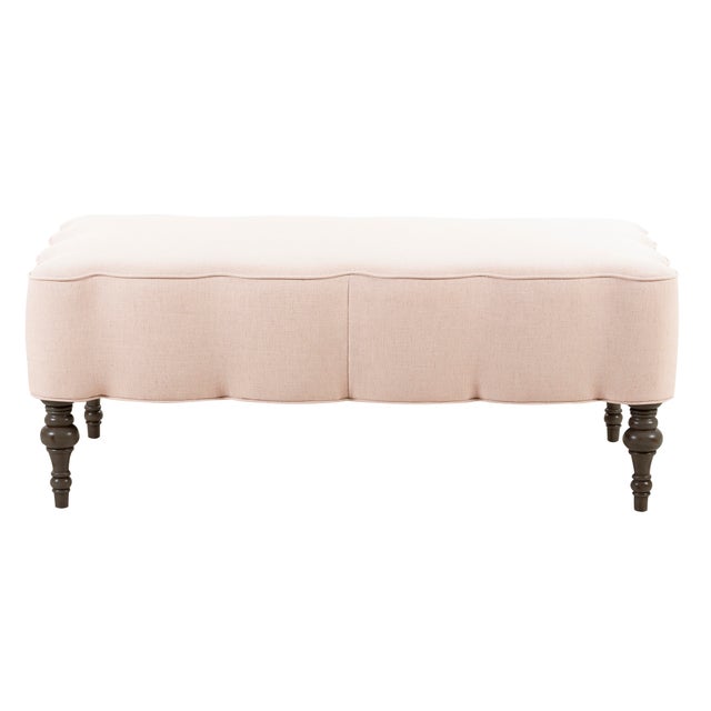 Mirasol Scalloped Ottoman, CUSTOM COM FOR ALEX ADAMSON DESIGN | Chairish