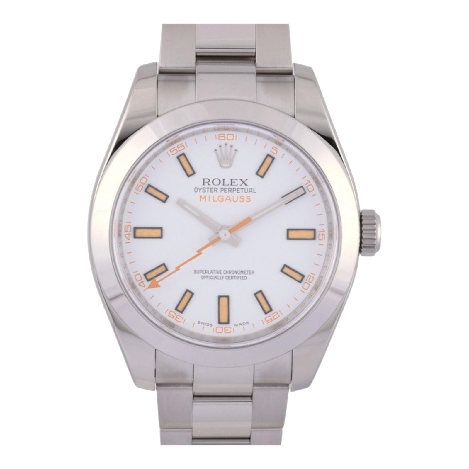 Rolex Milgauss 116400 White Dial Watch Men | Chairish