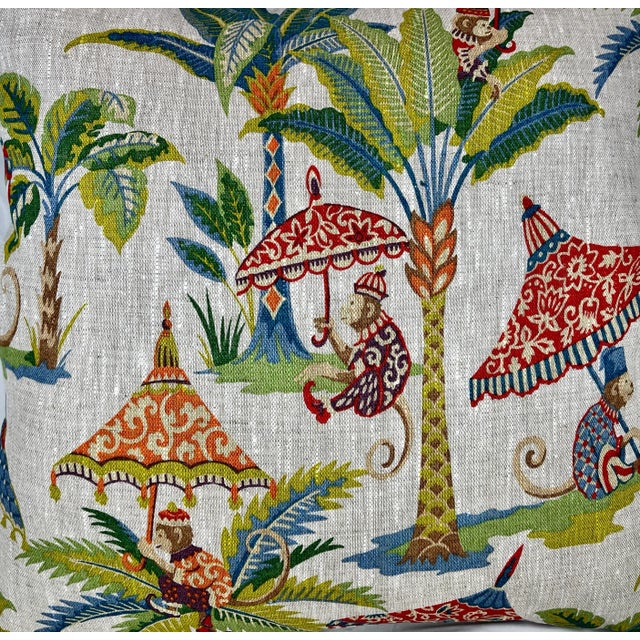20" Square Decorative Throw Pillow With an Exotic Print of Whimsical ...