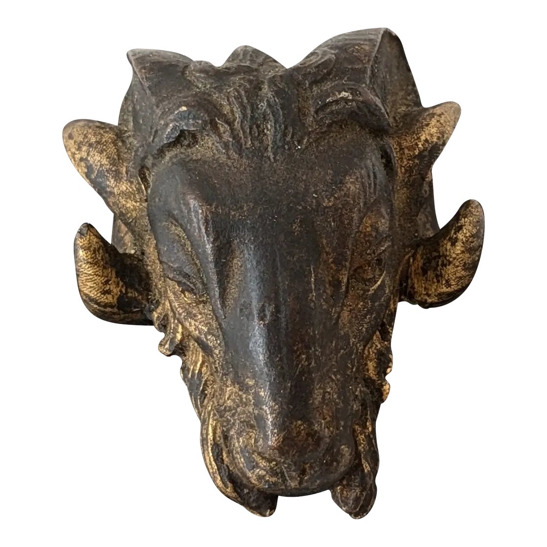 Mid 20th Century Wwi French Battle of Verdun Bronze Ram Helmet Ornament ...