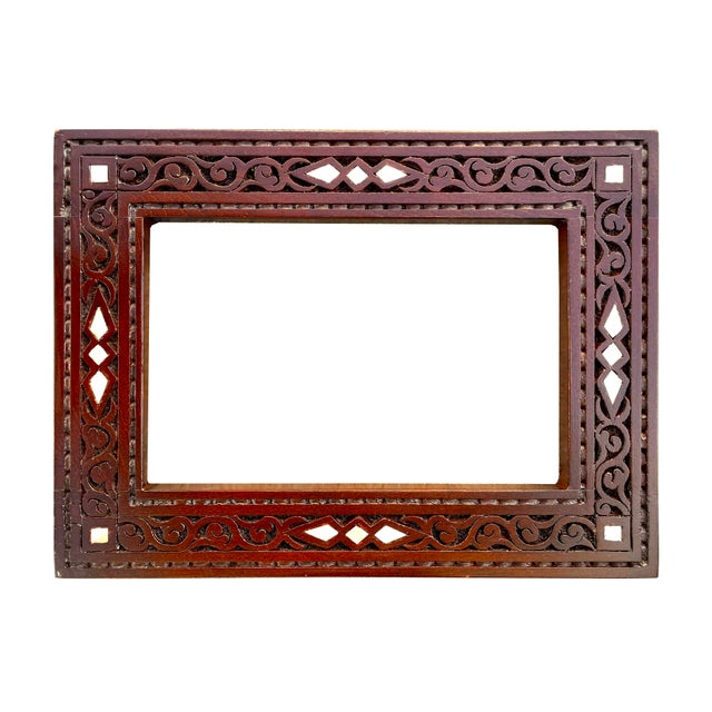 Early 21st Century Hand Carved Picture Frame With Mother of Pearl ...