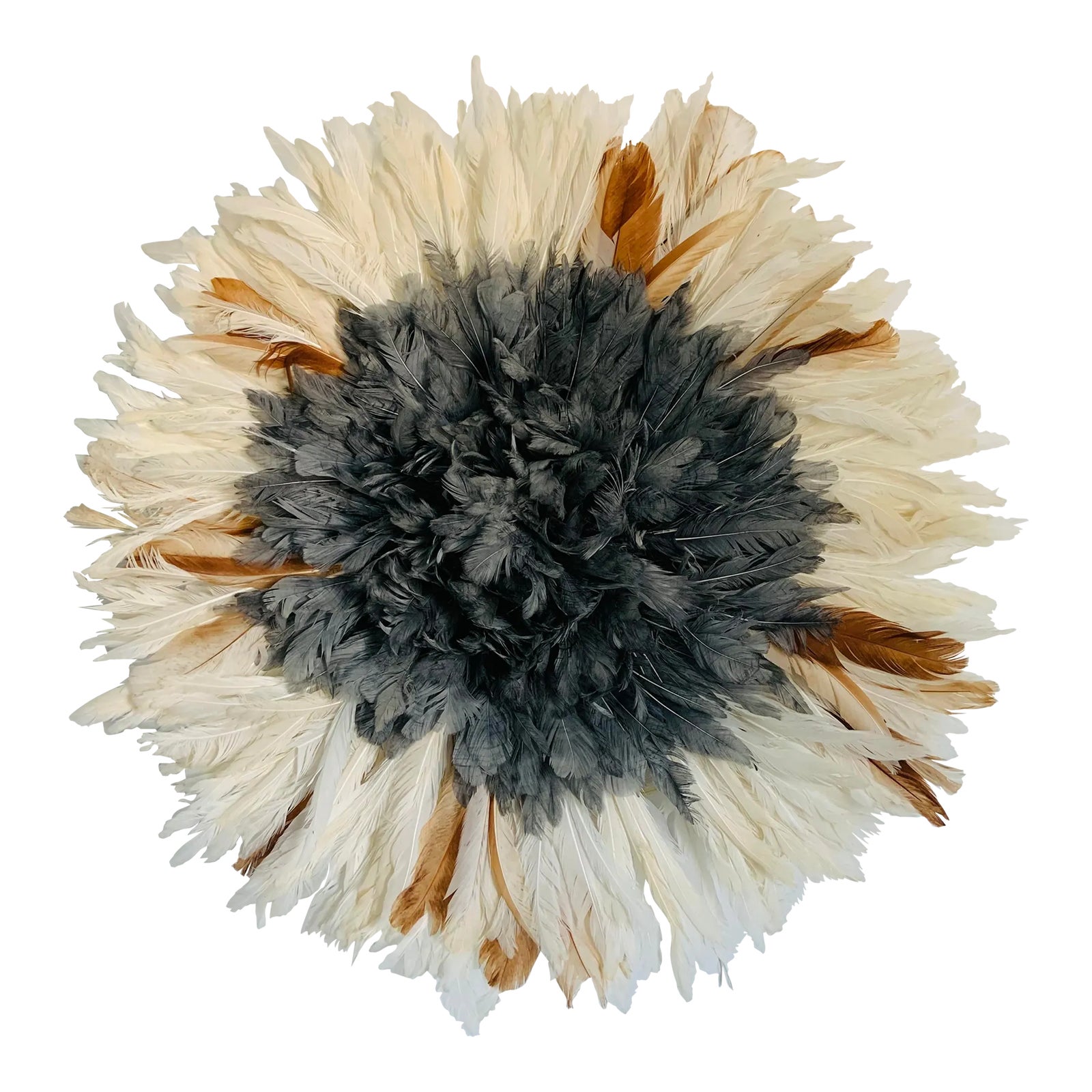 Contemporary Handmade Feathers for Wall Décor in Black and Ivory Color ...