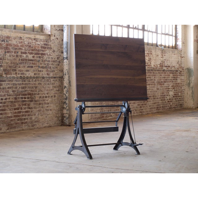 Walnut Drafting Table Lift and Tilt Desk | Chairish