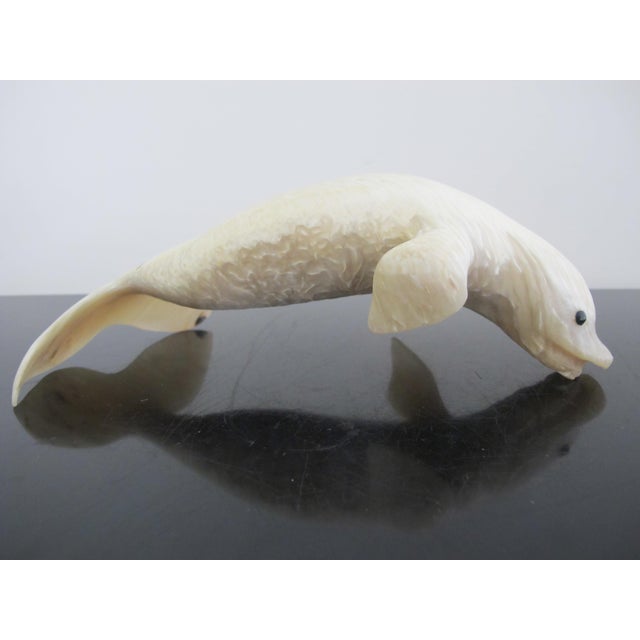 Bert Kimiksana Canada Inuit Tuktoyaktu Beluga Whale Antler Bone ...