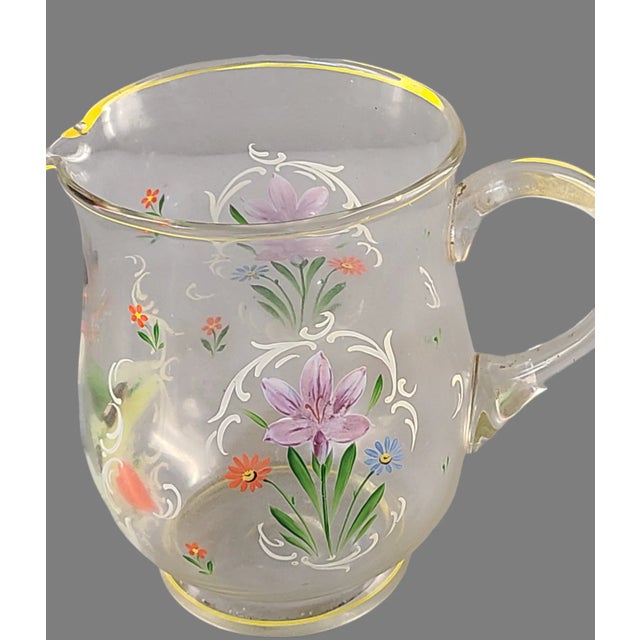 Antique Victorian Blown Glass Hand Painted Figural Floral Valentine ...