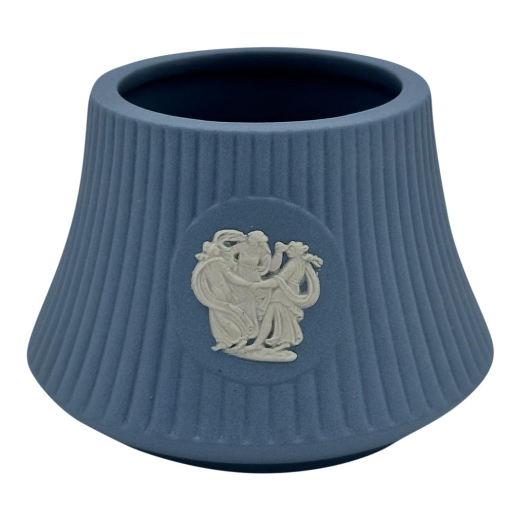 Antique Wedgwood Pale Blue Jasperware Cigarette Lighter Holder | Chairish