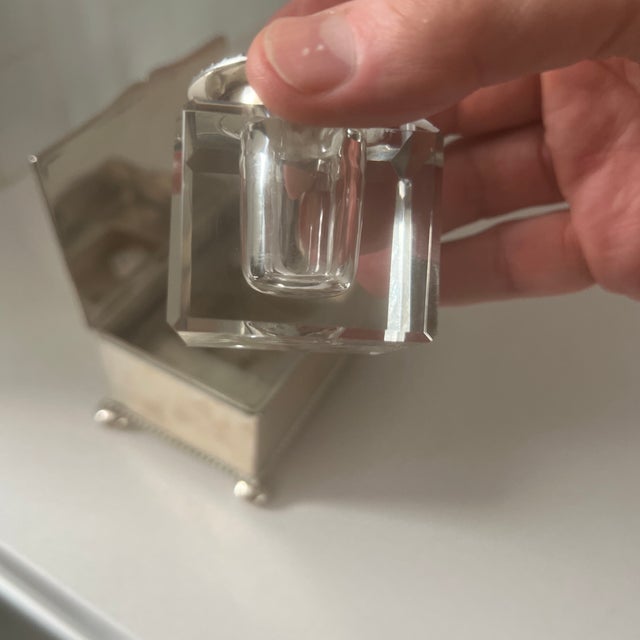 1920s Silverplate Box With Inkwell | Chairish
