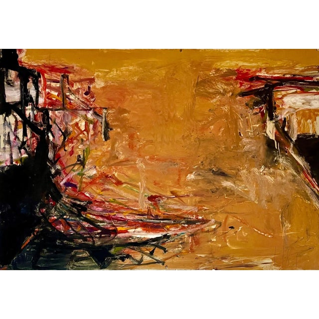 1987 Abstract Expressionist Color Monotype Oil Painting by Tom Lieber ...