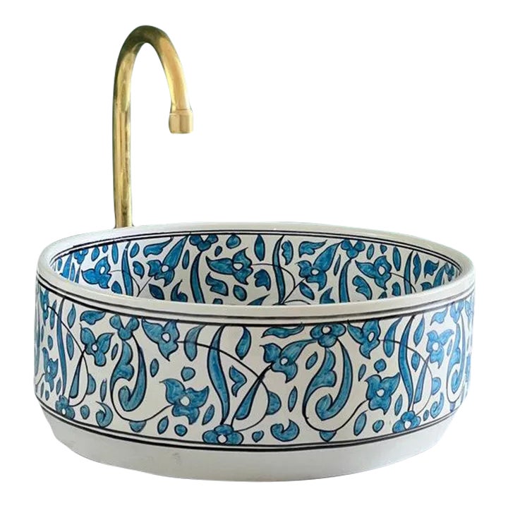 Ceramic Basin Sink Bowl, Hand Wash Basin | Chairish