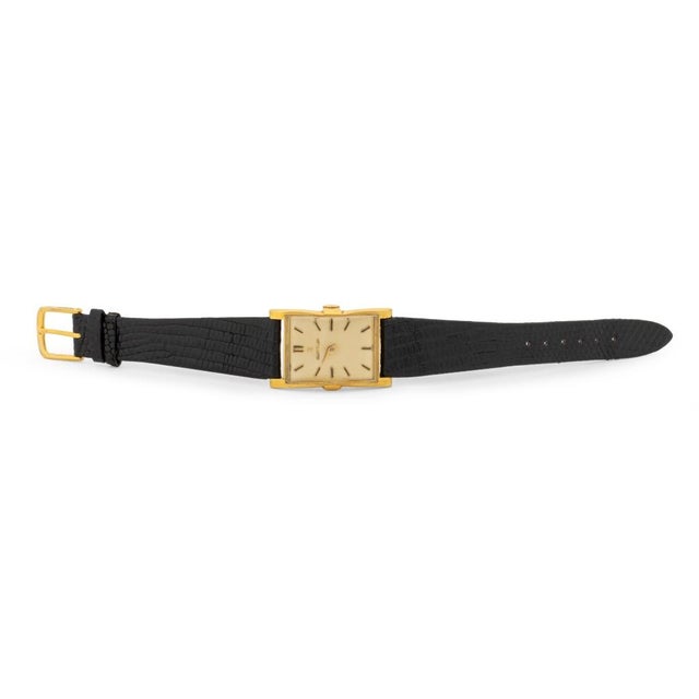 Gubelin 18k Yellow Gold Rectangular Watch, 1950s | Chairish