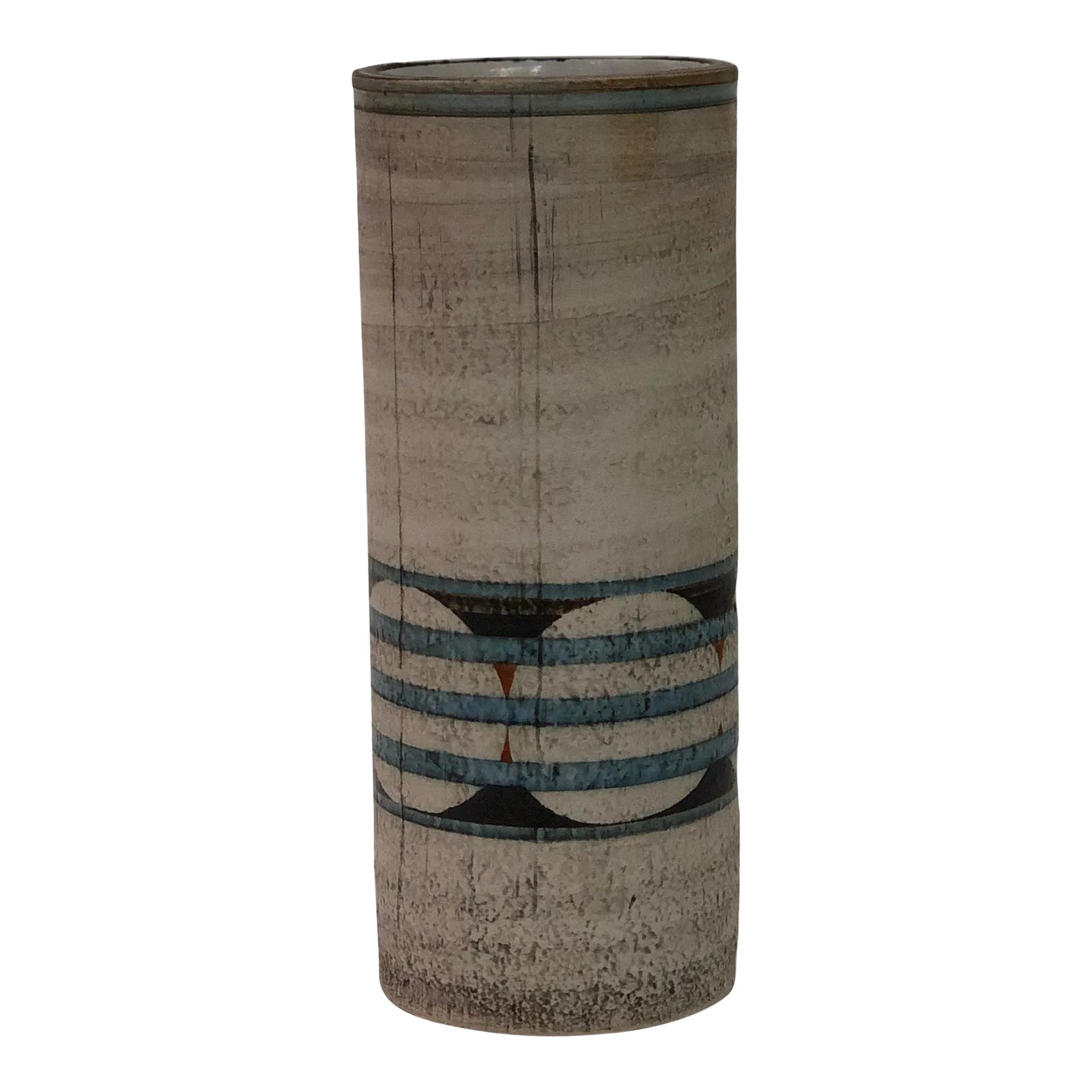 Mid 20th Century Troika Art Pottery Cylinder Vase by Honor Curtis ...