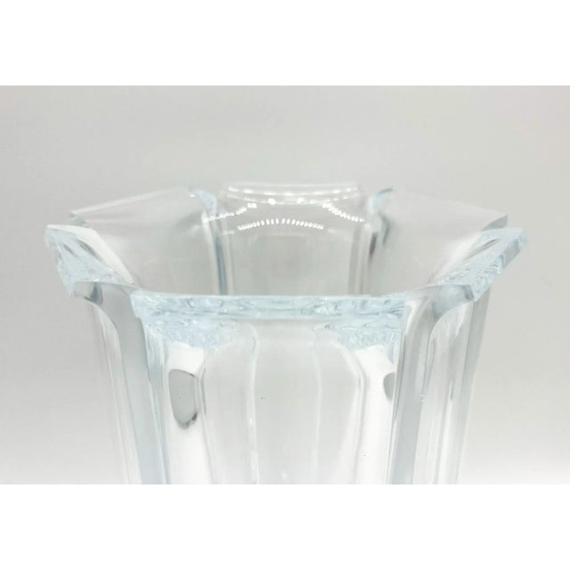 Mid-Century Modern Lucite Hexagon Transparent Vase | Chairish