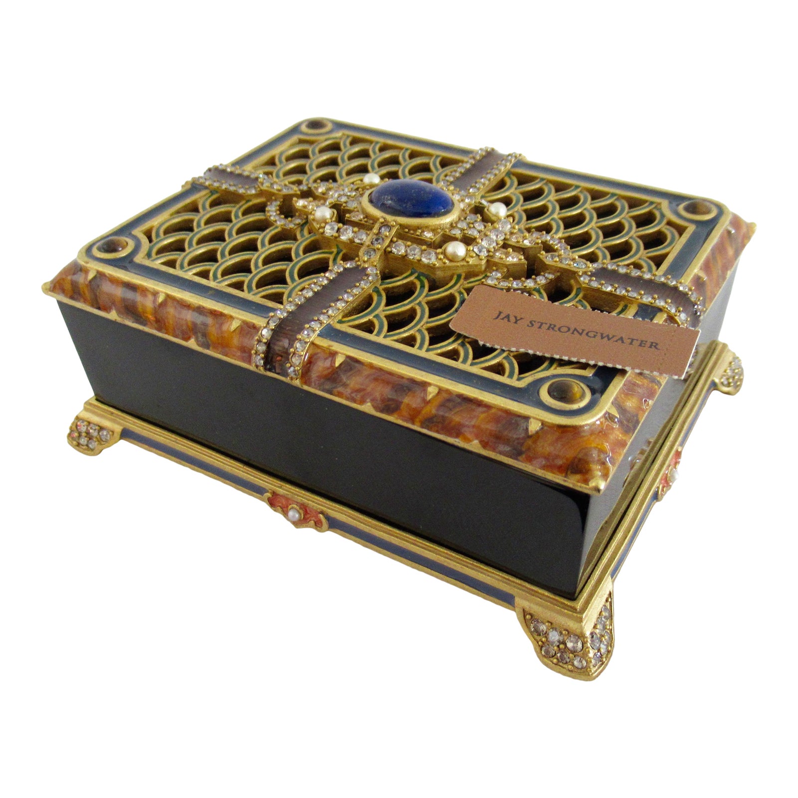 Jay Strongwater Enameled & Swarovski Crystal Embellished, Lidded ...