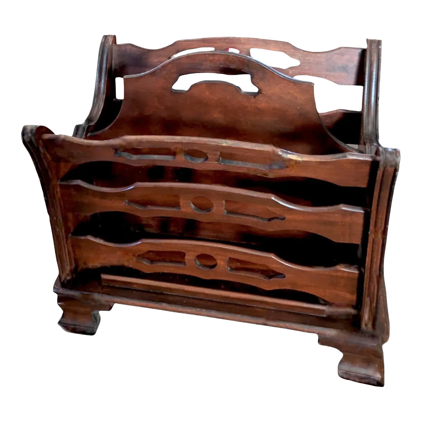 1940s Signed Butler Style #734 Magazine and Newspaper Rack | Chairish