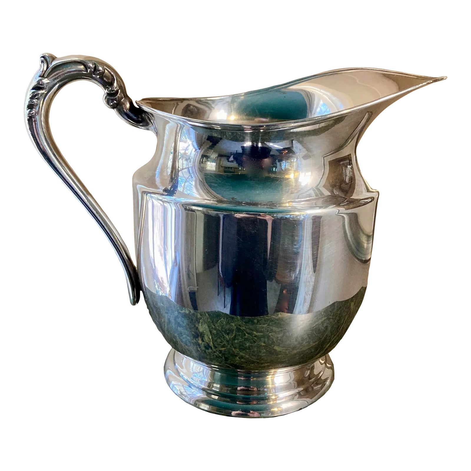 Vintage Regency Style Silver-Plate Pitcher by f.b. Rogers | Chairish