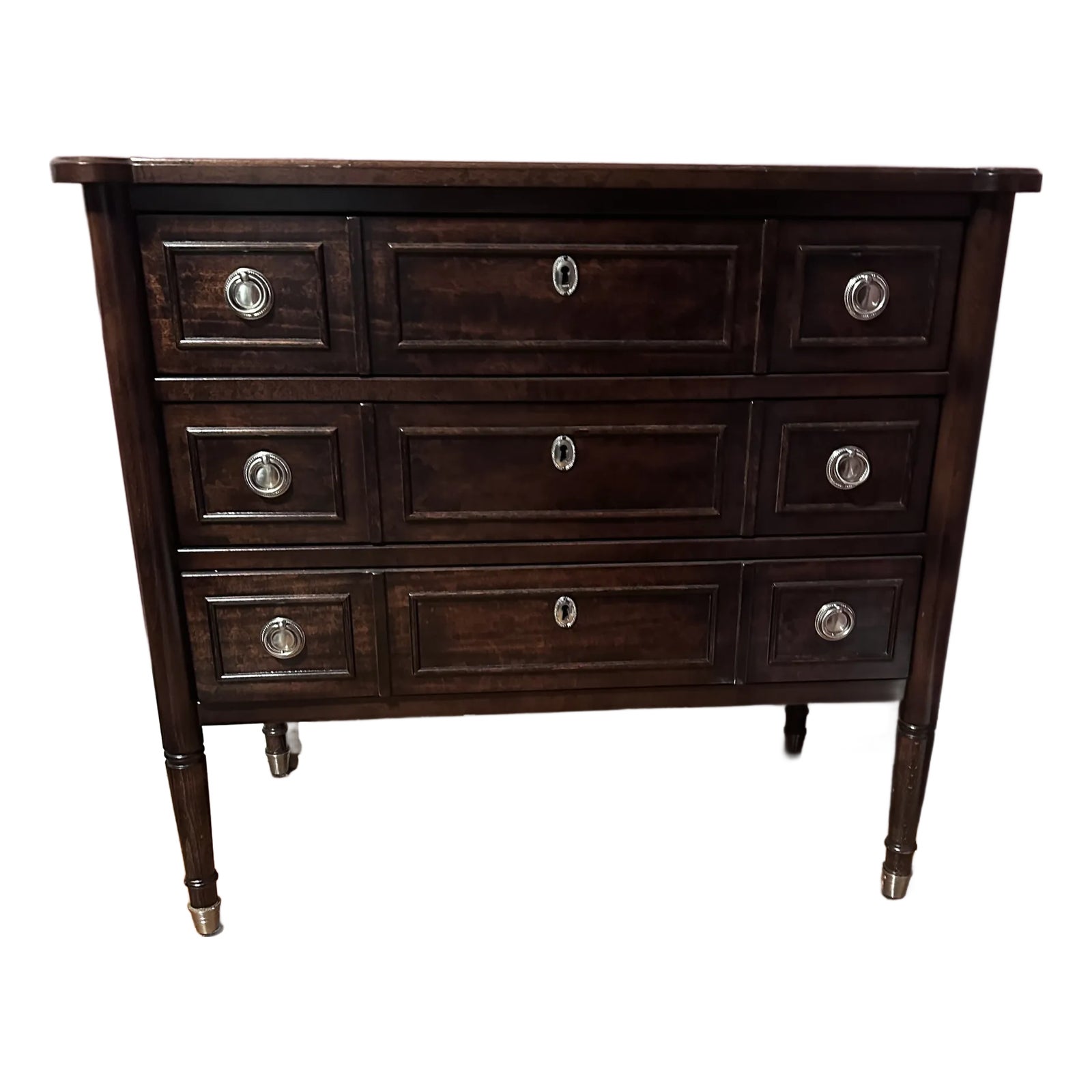 Baker Louis XVI Style Three Drawer Chest | Chairish