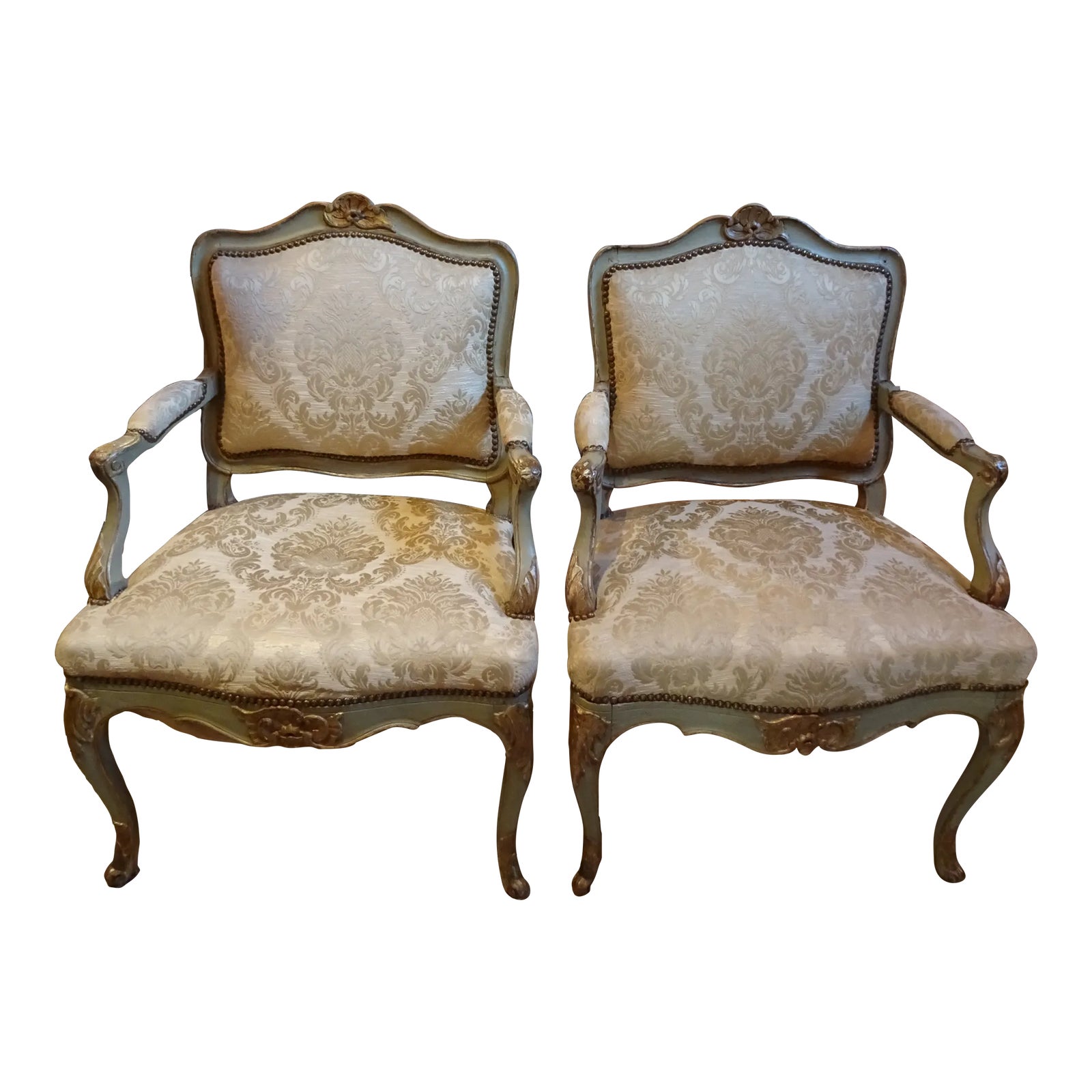 18th Century Italian Fauteuils - a Pair | Chairish