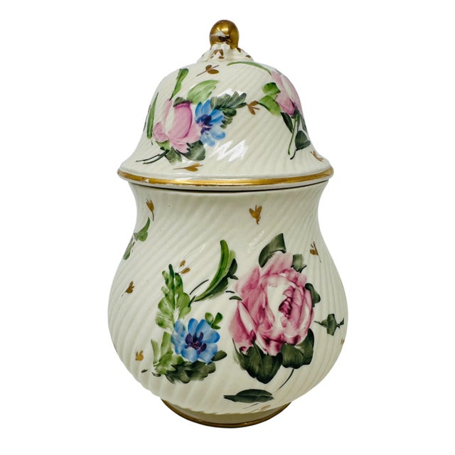 patterned lidded jar