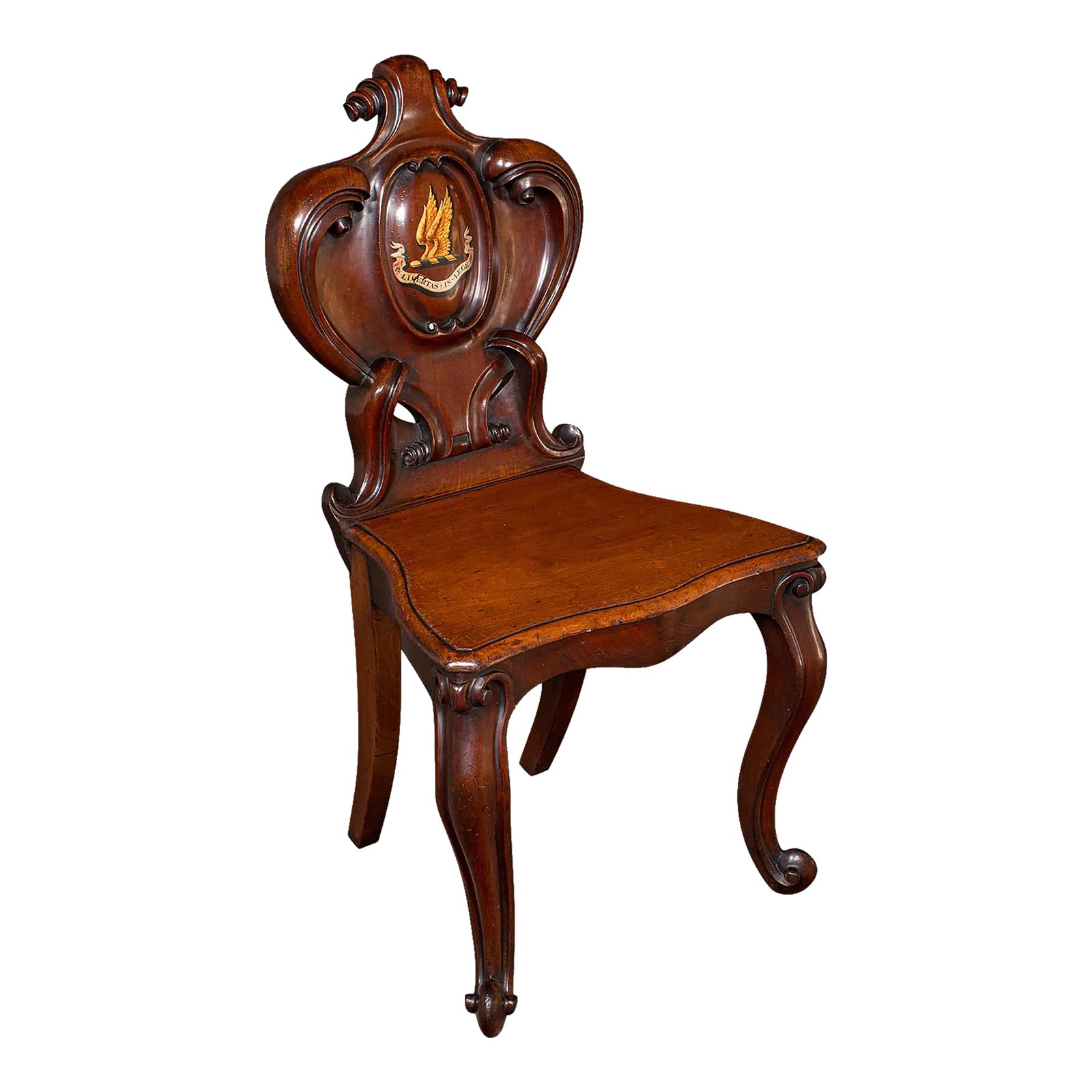 Antique Law Chambers Hall Chair, Scottish, Walnut, Reception Seat ...