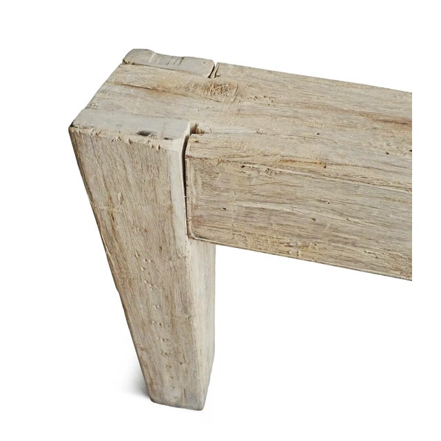 Reclaimed Bleached Beam Console Table | Chairish
