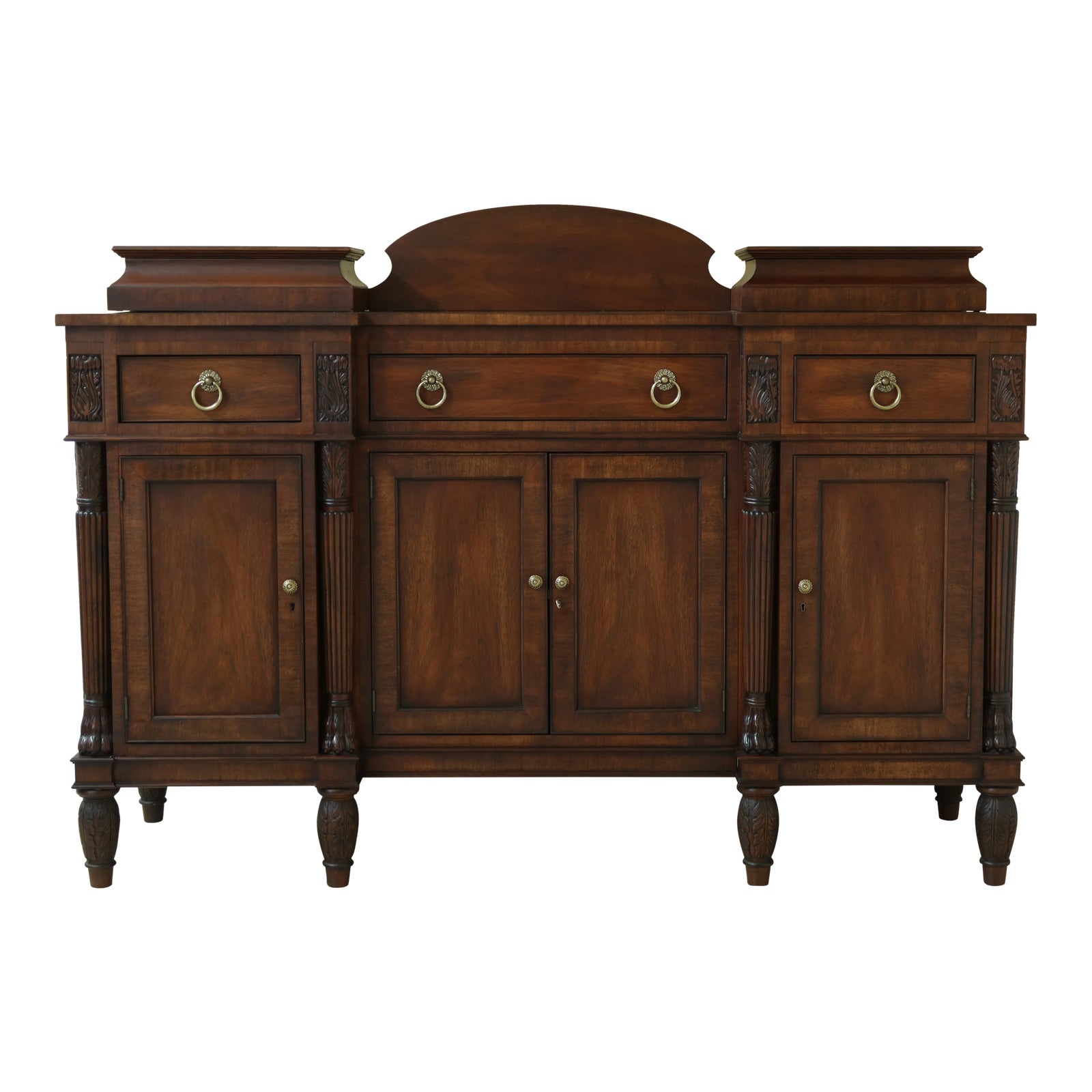 Wellington Hall Monumental Mahogany Sideboard | Chairish