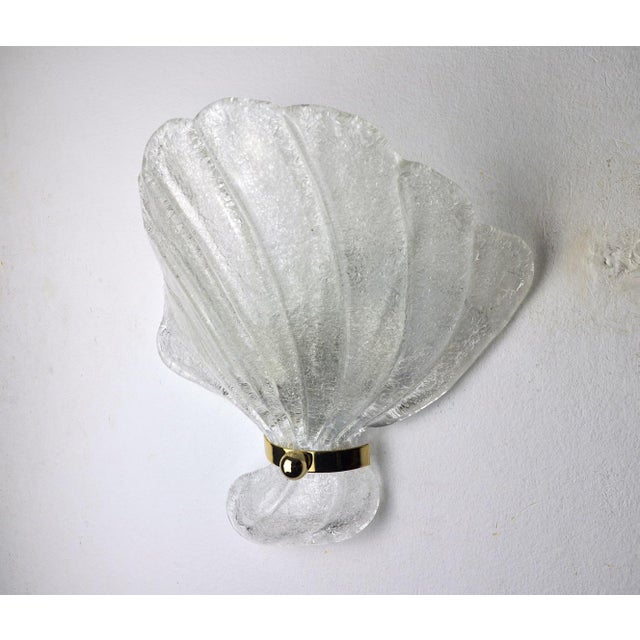Shell Wall Lamp, Murano Glass, Italy, 1970 | Chairish