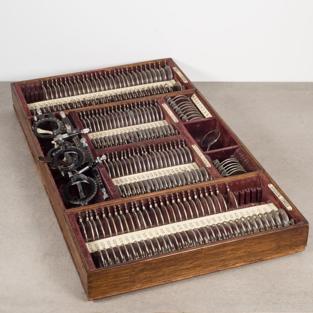 Late 19th C. Optometrist Eye Testing Kit C.1890 | Chairish