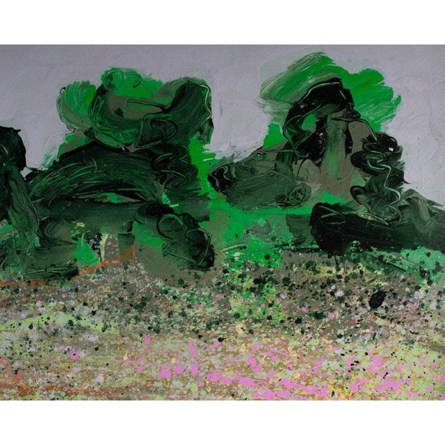 1980s Abstract Landscape Acrylic Painting by Harry Hilson | Chairish
