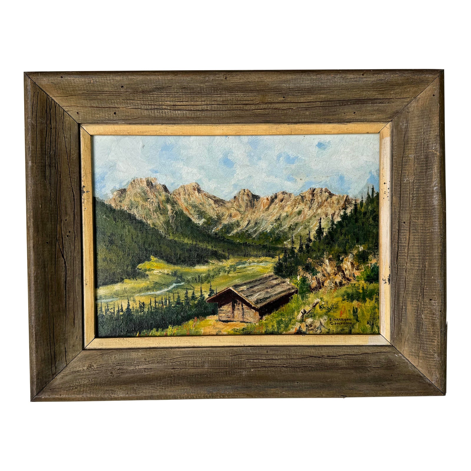Edward Harrison Compton (Germany, 1881-1960) Alpine Valley With Cottage ...