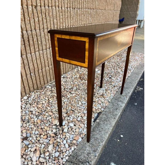 Antique Federal Style Mahogany Inlaid Console Table. | Chairish