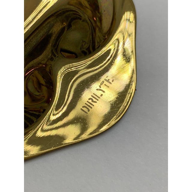 Vintage Dirilyte Gold Bronze Appetizer Footed Dish and Shell Shaped ...