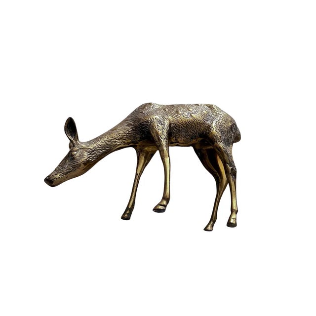Vintage Brass Doe Doorstop | Chairish