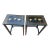 Asian Hand Painted Chinoiserie Side Table Crane a Pair | Chairish