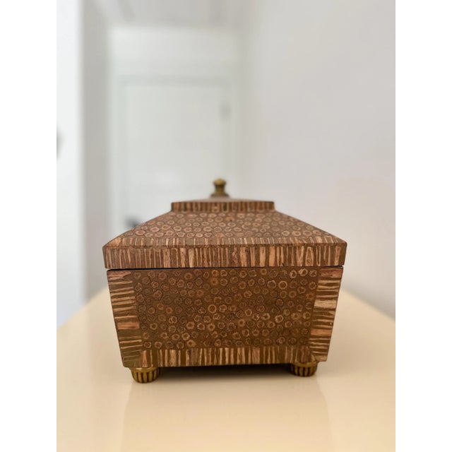 1980s Maitland Smith Resin Box With Brass Details | Chairish