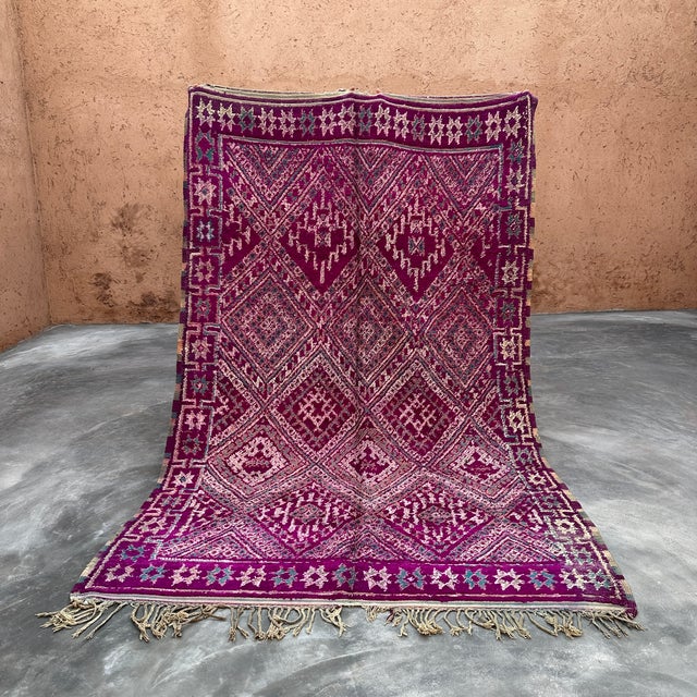 Moroccan Purple Rug - 6'4" X 10'2" Ft | Chairish