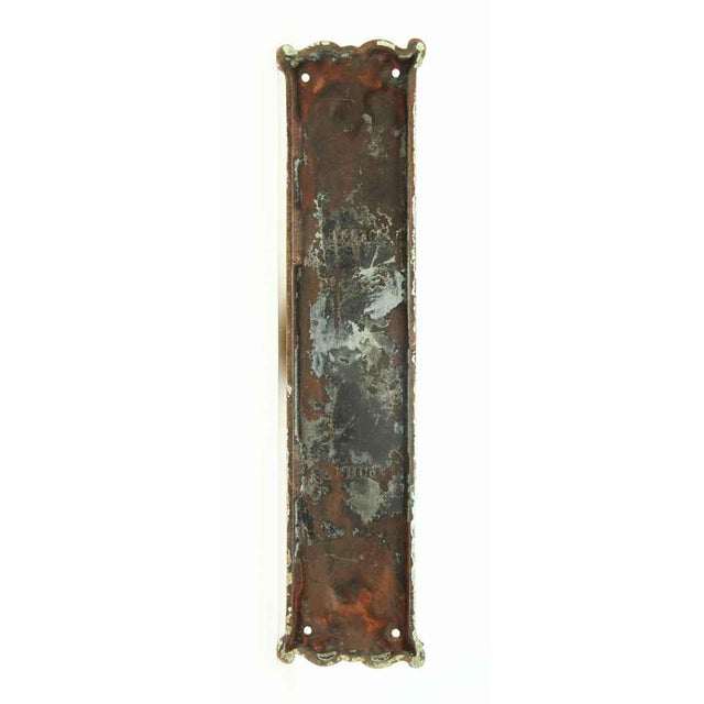 Antique Reading Victorian 12.125 In. Door Push Plate | Chairish