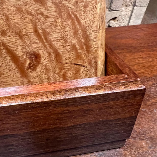 Midcentury Modern Game Box Exotic Burlwood | Chairish
