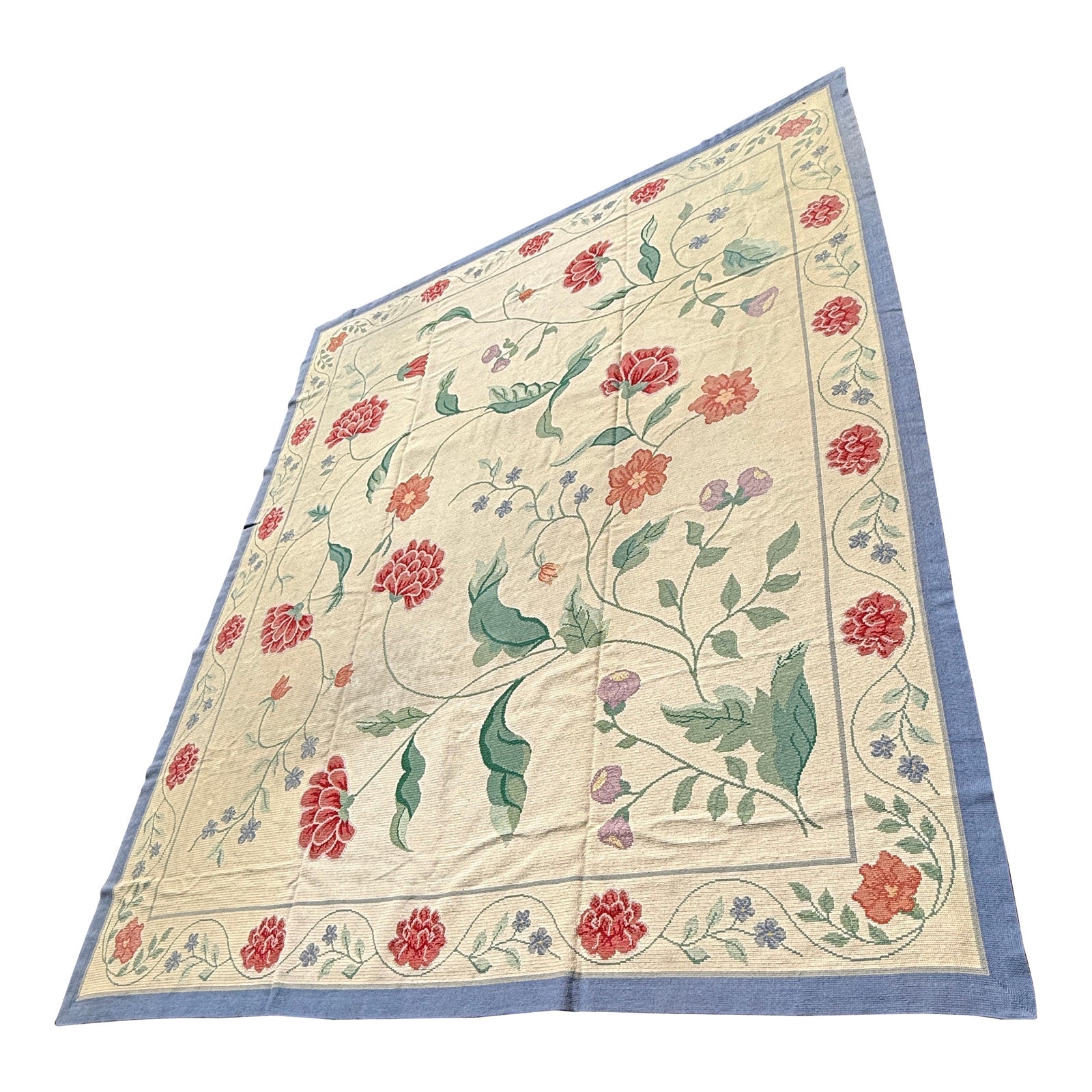 11ft 8in × 13ft 11in Starck Portuguese Petit-Point Area Rug | Chairish