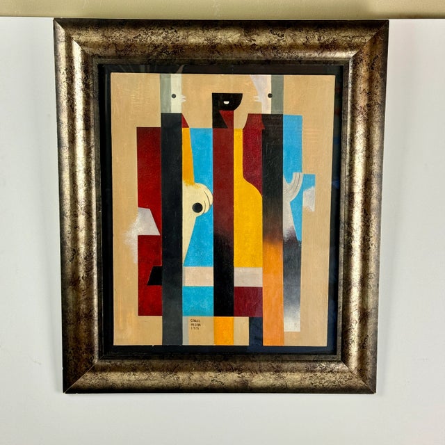 Carlos Merida Original Oil Painting on Board - C1978 | Chairish