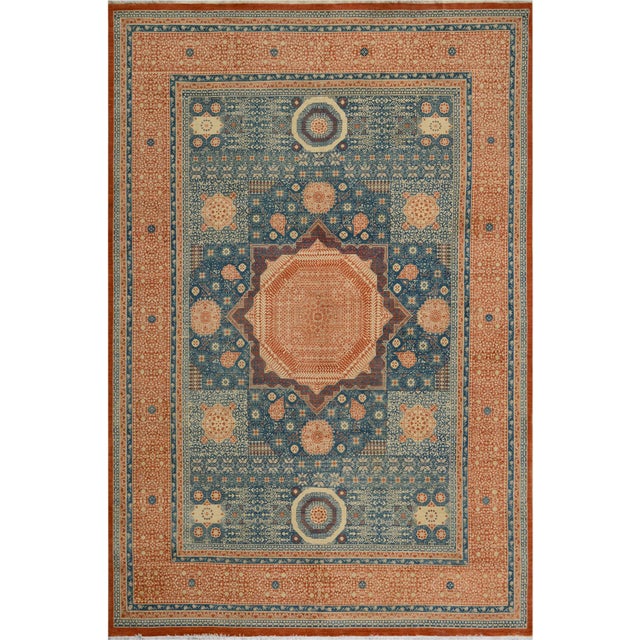 Shabby Chic Mamluk Rustrust Wool Rug 99 X 136 Chairish 