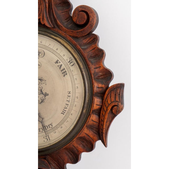 English H. Barnascone Sheffield Oak Barometer | Chairish