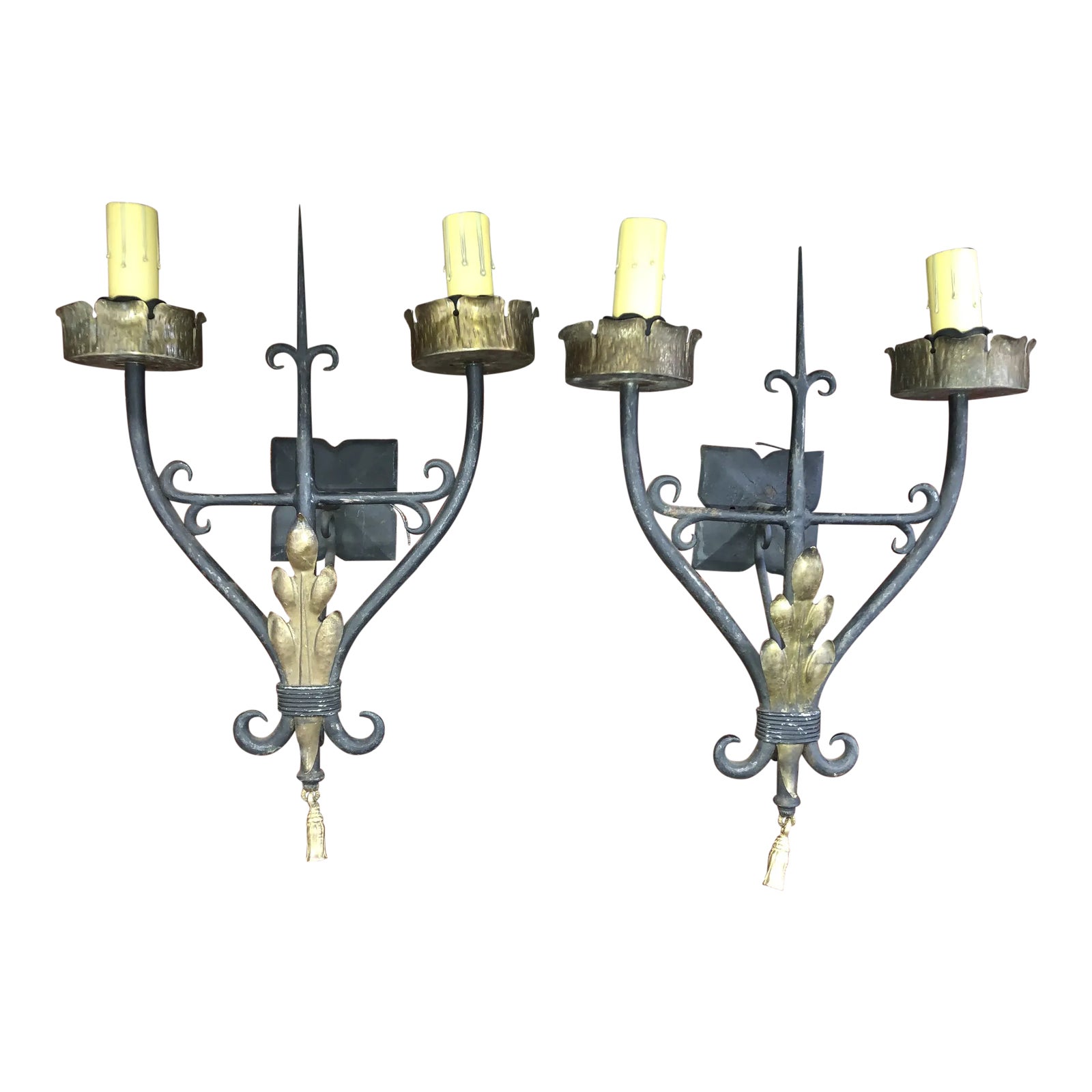 1920s Spanish Mediterranean Revival Sconces - a Pair | Chairish