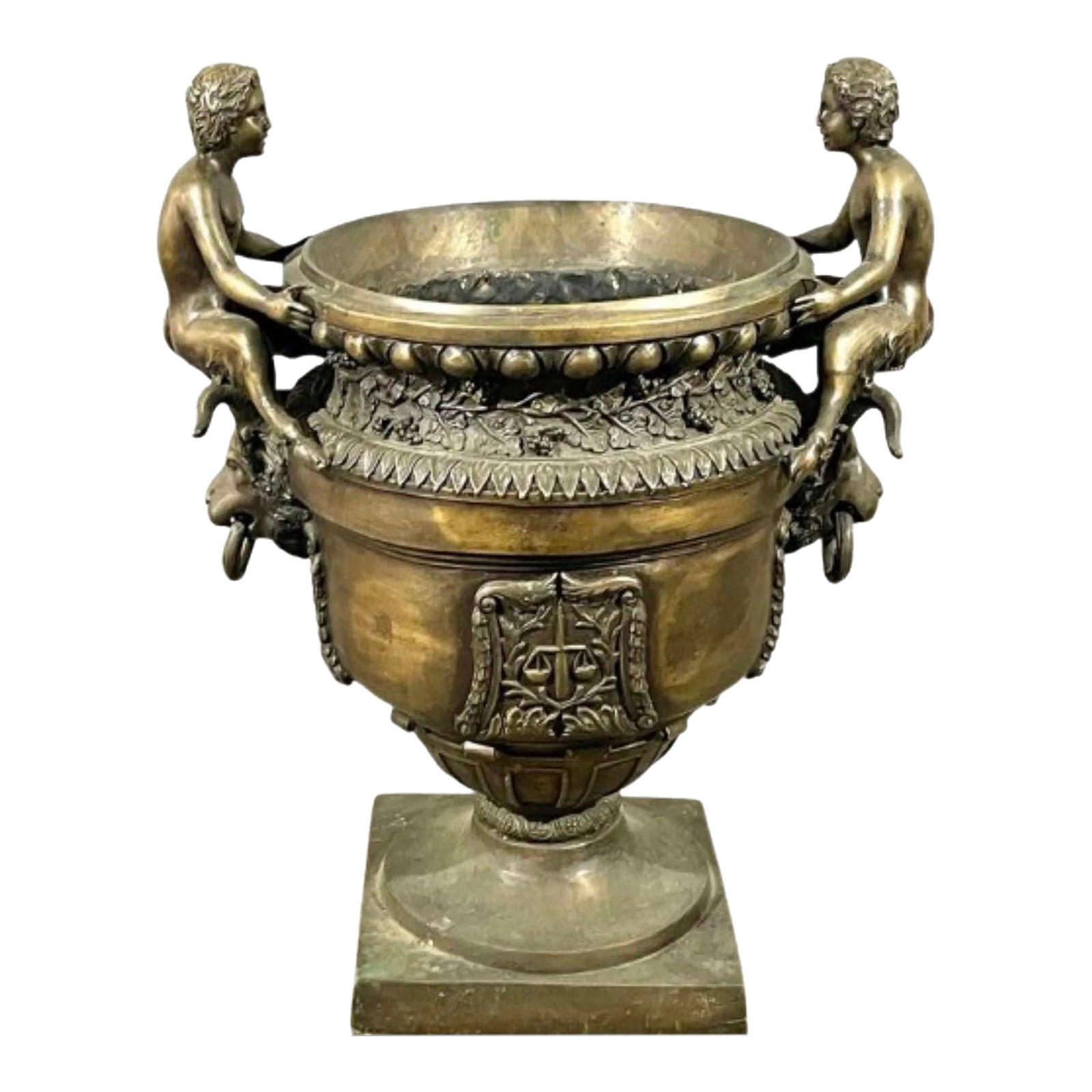 1960s Monumental Bronze Neo-Classical Urn | Chairish