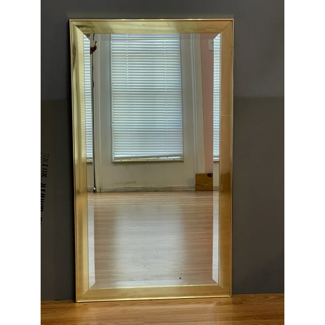 Modern Gold Rectangular Mirror Beveled | Chairish