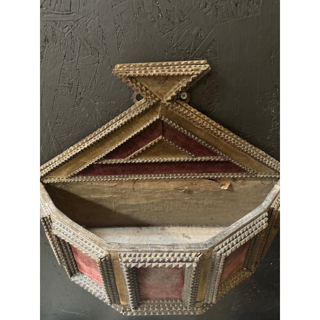1920’s Tramp Art Hanging of the Wall Objects | Chairish